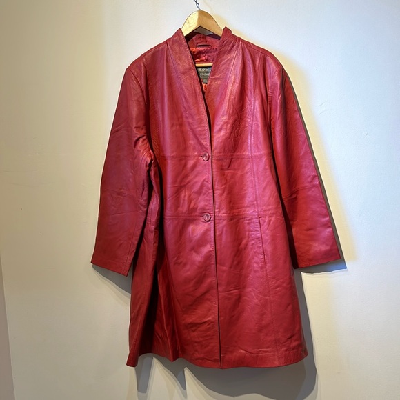 Jessica London | Jackets & Coats | Jessica London Leather Trench Plus ...